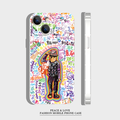 华为HI畅享80PRO苹果1716e林俊杰涂鸦15plus适用真我neo7周边iPhone1413pm手机壳12ProMax软VIVOIQOOZ9TURBO