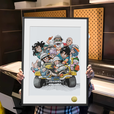 龙珠全家福孙悟空布尔玛乌龙雅木茶普尔龟仙人饺子周边装饰画