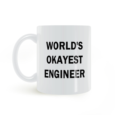 WORLD'S OKAYEST ENGINEER 工程师 马克杯 水杯 礼物同事