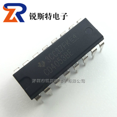 CD4053 模拟开关 TI全新原装正品 CD4053BE 直插DIP-16