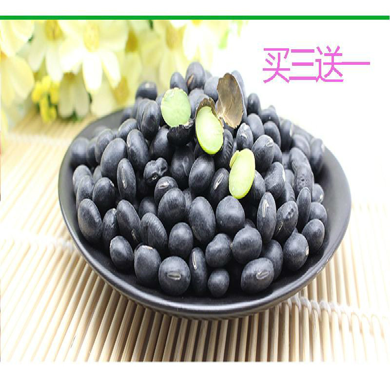山河星黑眼睛绿芯黑豆农家自产无抛光青仁乌豆原生态粗粮杂粮500g