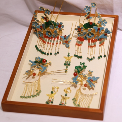 ETE景泰蓝古风款流苏款秀禾汉服配饰国风减龄款13223