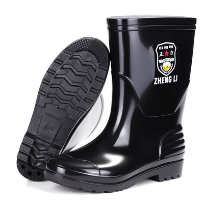 劳保男士雨鞋高筒短雨靴防水防滑加厚绒套耐酸碱特高水鞋厨房胶靴