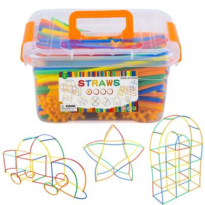 Straw Constructor Toys Building Blocks Toys Straws and Conne