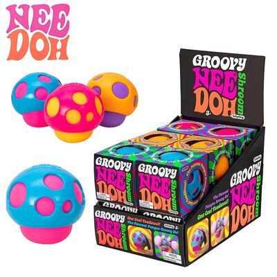 Needoh Groovy Shroom Squishy Fidget Toy Retro Mushroom Soft