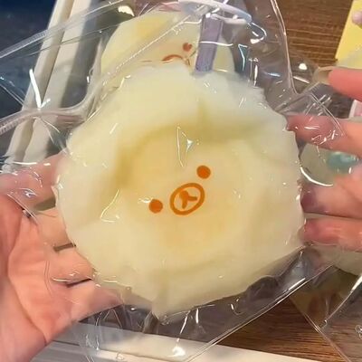 2Pc handmade Squishy with BUTTER texture - Banana Carrot bea