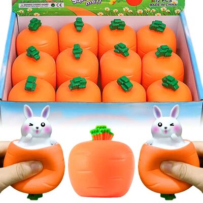 New Squeezing Carrot Rabbit Cup Toys Kids Stress Reliefing P