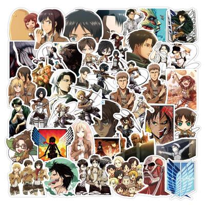50Pcs Anime Attack on Titan Stickers Cool Levi Sticker