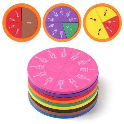 51Pcs EVA Round Shaped Fraction Instrument Demonstrator Mont
