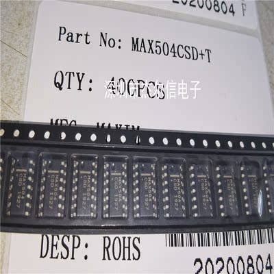 MAX504CSD+T MAX504CSD MAXIM SOP-14 全新进口原装 可直拍 出样
