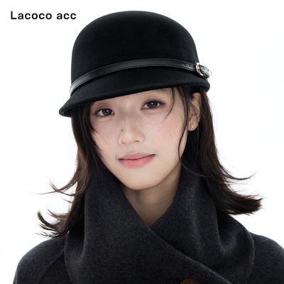 Lacoco100%羊毛马术帽女