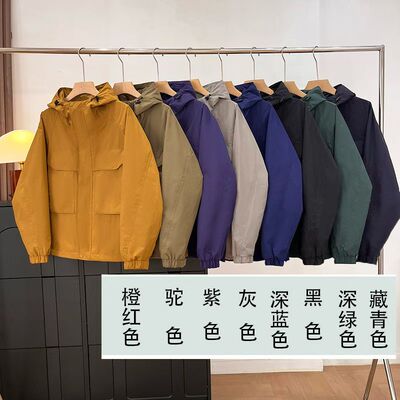 男装女装防风连帽外套夹克户外休闲新款工装冲锋衣478231/482213