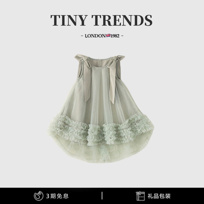 女童连衣裙网纱裙蝴蝶结公主裙