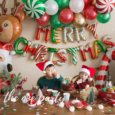 圣诞节字母气球卡通气球装饰