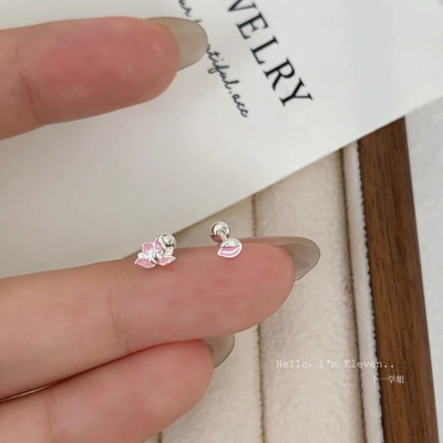 999纯银耳钉女清新甜美花朵足银耳环2025新款爆款养耳洞气质耳饰