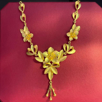 花有佳期流苏繁花中国古风项链