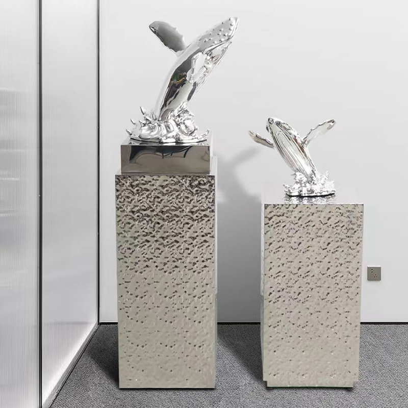 落地不锈钢雕塑底座展示台摆件样板房售楼处展厅店面创意摆台装饰_虎窝淘