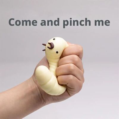 New Fluid Soybean Worm Pinch Fun Release Toy Lazy Mud Feelin