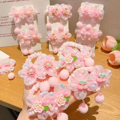 Beautiful Colorful Flower Children's Head Rope Pink Plastics