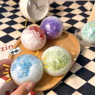 Squishy Slow Rising Crushed Ice Handmade Ball | Stress Relie