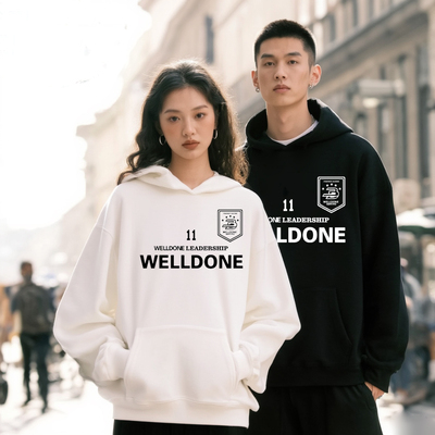 WE11DONE 13DEMARZO潮牌秋冬季男女情侣宽松连帽卫衣2025新款