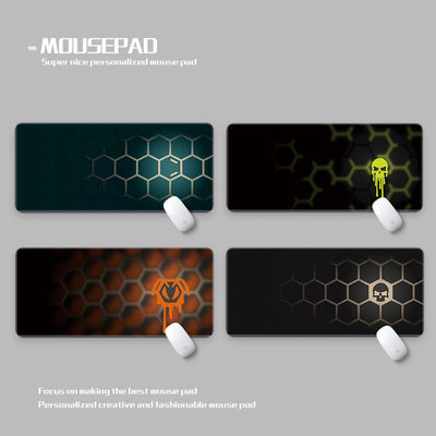 炫酷骷髅头鼠标垫超大加厚防水锁边大碳桌垫 Bone Carbon Deskmat