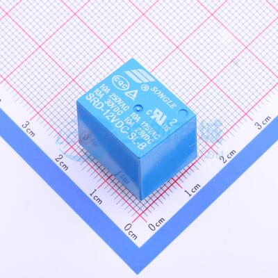 功率继电器 SRD-12VDC-SL-B 插件,15.6x19.2mm 4 12V 电子元器件