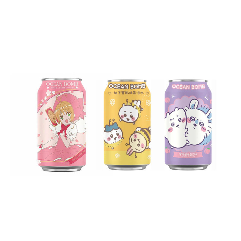 台湾 库洛牌魔法使xchiikawa气泡水330ml