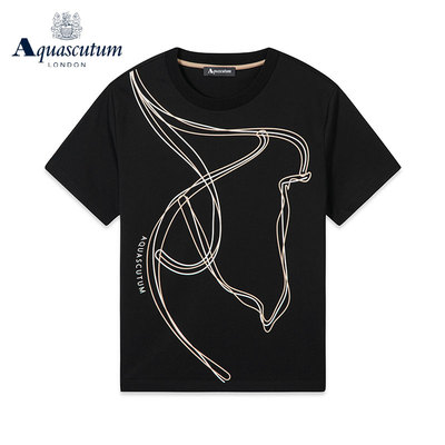 雅格狮丹T恤宽松纯棉短袖休闲