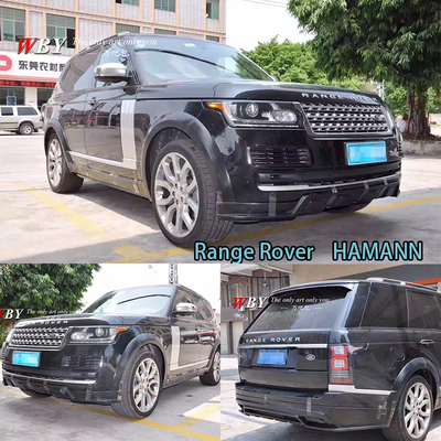 路虎揽胜行政版RangeRover改装HAMANN宽体小包围后唇侧裙四出排气