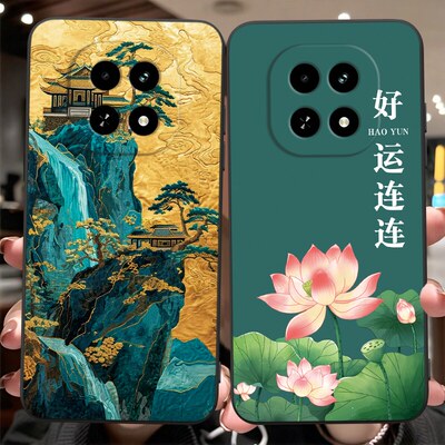 luckrider适用于realmev60s新中式rmx3996防摔0pporeaimeV60s保护套真我v60s日韩RMX3996彩绘v60s简约手机壳