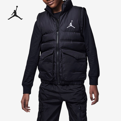 Nike/耐克正品Jordan新款大童保暖防风运动羽绒马甲FB1673