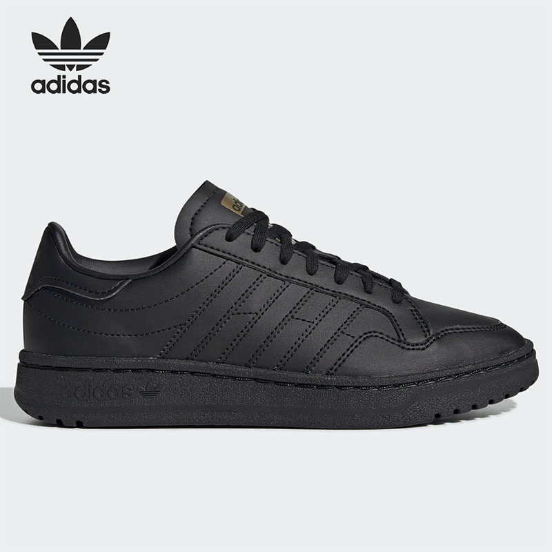 Adidas/阿迪达斯正品三叶草女子透气全黑耐磨金标运动鞋 EF6808_虎窝淘