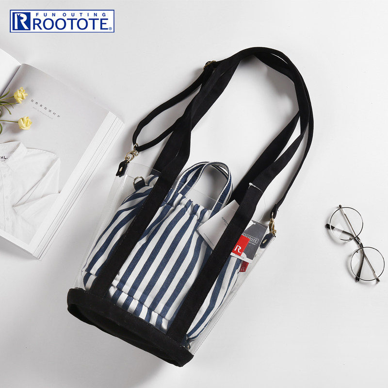 ROOTOTE日本女包 2023春夏新品日系水桶包可拆卸内袋两用5722_虎窝淘