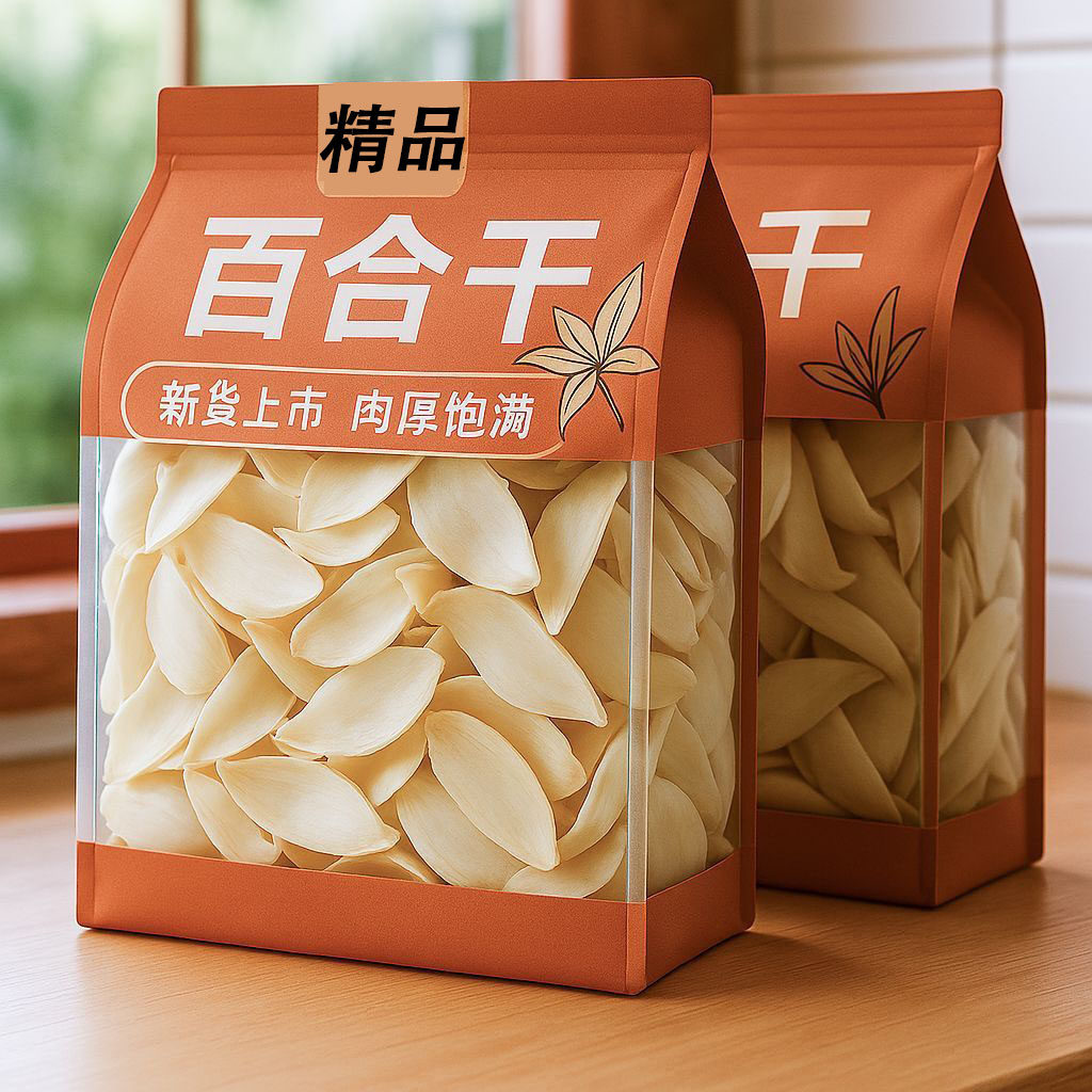 新货头茬百合精品甘肃新鲜精选特优大片百合干无硫纯天然煲汤煮粥