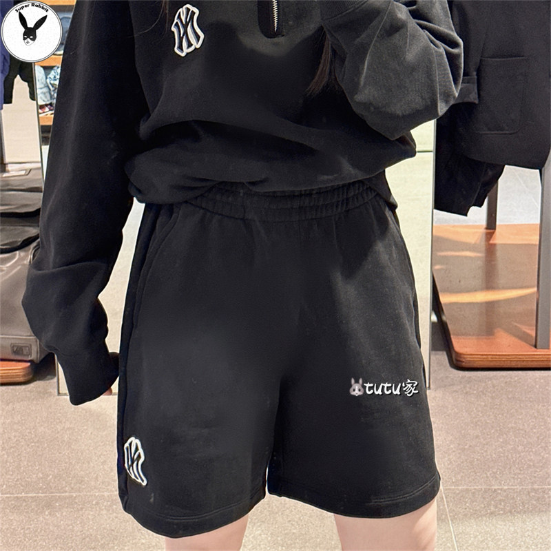 MLB专柜2023春夏新款NY标休闲运动宽松短裤男女款情侣3ASPB0433_虎窝淘