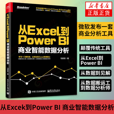 从Excek到Power BI 商业智能数据分析 excel数据处理PowerBI操作教程入门教程Power Query数据查询工具书 新华书店旗舰店官网正版