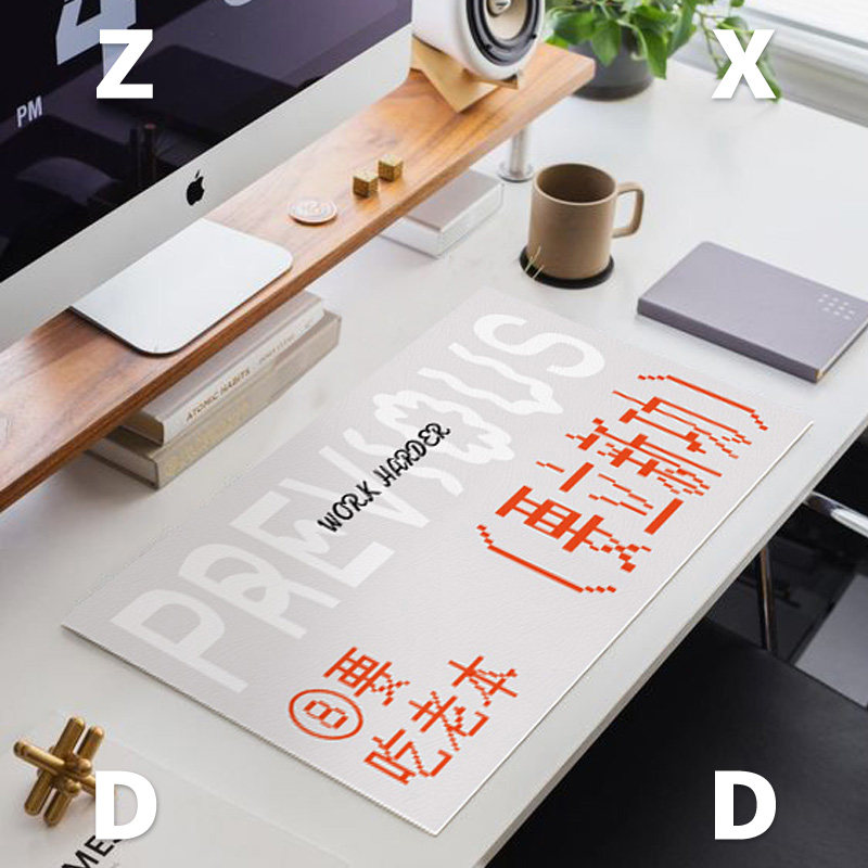 左咸敦道真理箴言系列皮革鼠标垫原创文字设计办公室桌面防滑桌垫