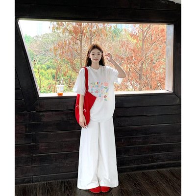 KWV真维纯棉短袖t恤女夏2025新款爆款时尚洋气胖mm显瘦白色上衣女