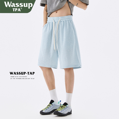 【仲夏】WASSUP TPA美式短裤男生夏季旅游宽松时尚休闲薄款五分裤