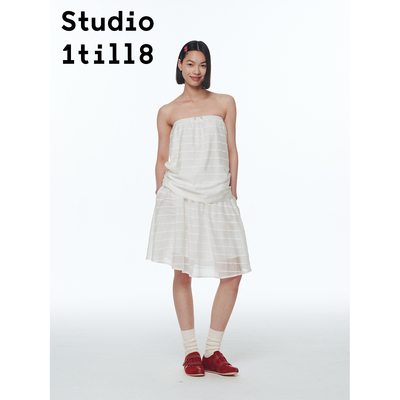 Studio1till8轻透条纹吊带&半裙