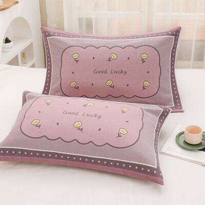 纯棉枕巾高密细纱5278高档大号纱布枕头巾精梳棉不掉色柔软亲肤