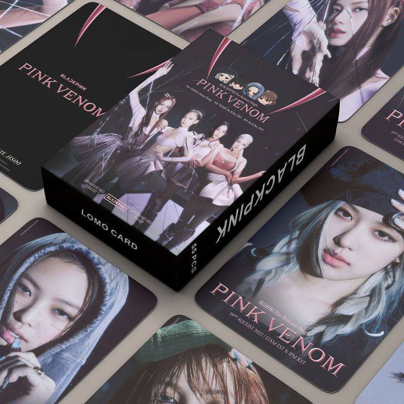 现货54张粉墨小卡Blackpink Pink Venom收藏卡明信片Lisa Jennie_虎窝淘