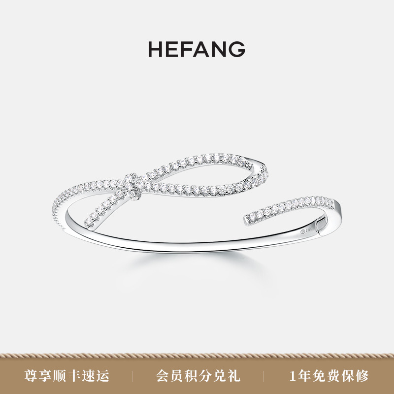HEFANG何方珠宝丝带手镯小众轻奢设计创意叠带开口手环手饰品女_虎窝淘