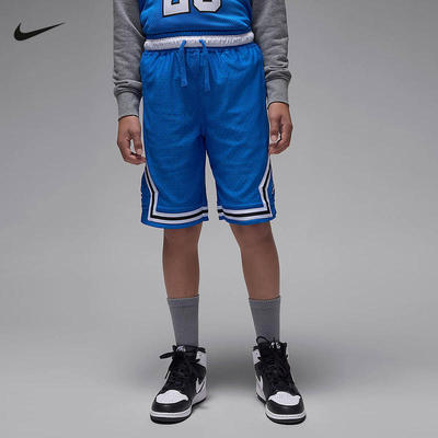 Jordan耐克男童大童短裤夏新款宽松透气网眼篮球运动裤HQ7219-435