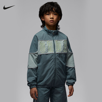 JORDAN耐克大童运动夹克26春新款男童休闲叠搭立领外套IR8354-344