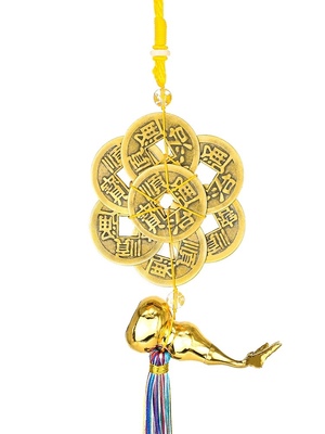 2024甲辰龙年化五黄二黑挂件六顺帝铜铃八顺帝铜葫芦六帝八帝