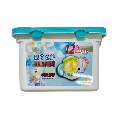 UEH除菌柔护香氛洗衣凝珠橙香茉莉40颗除菌除螨持久留香柔顺护色