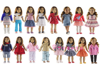 新款18寸美国外贸娃娃女孩衣服 45cm American Girl Doll套装