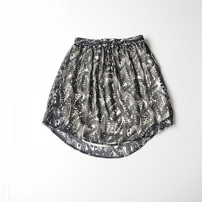 夏季女雪纺半身裙松紧腰抽绳